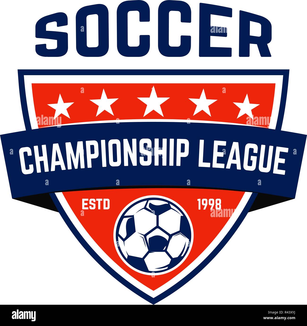 Soccer, football emblem. Design element for logo, label, emblem, sign ...