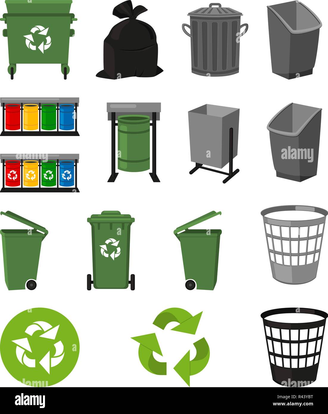 Waste trash bag cartoon Stock Vector Images - Alamy