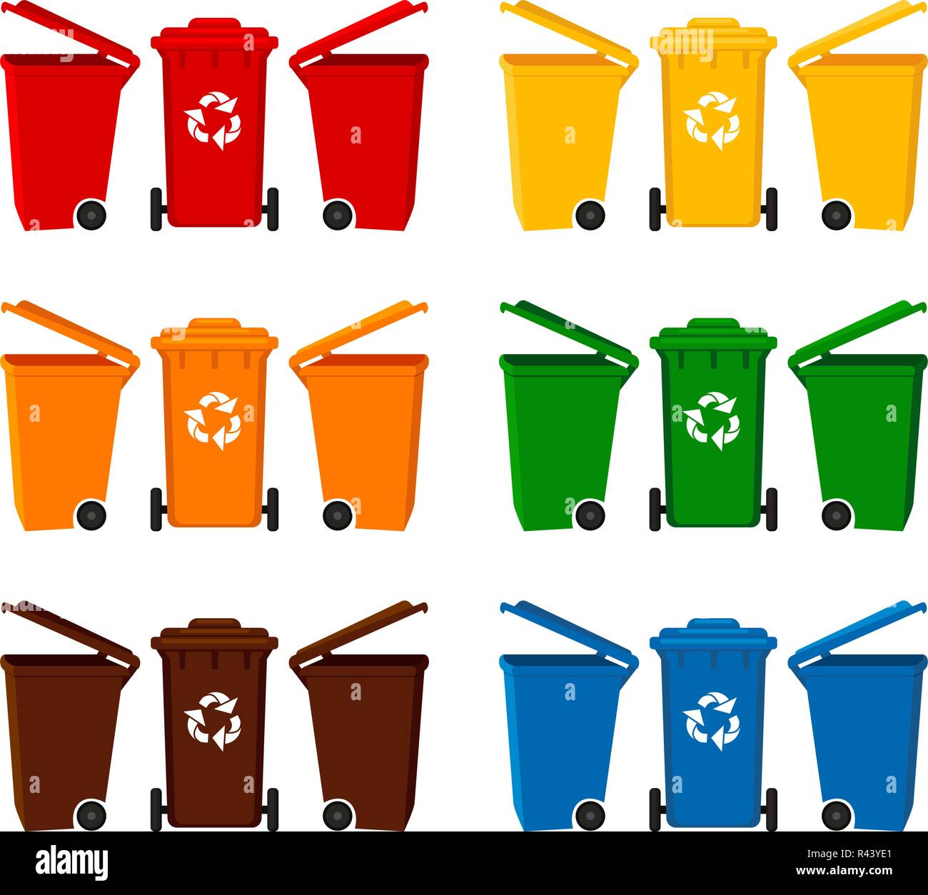 Colorful cartoon dumpster collection Stock Vector Image & Art - Alamy