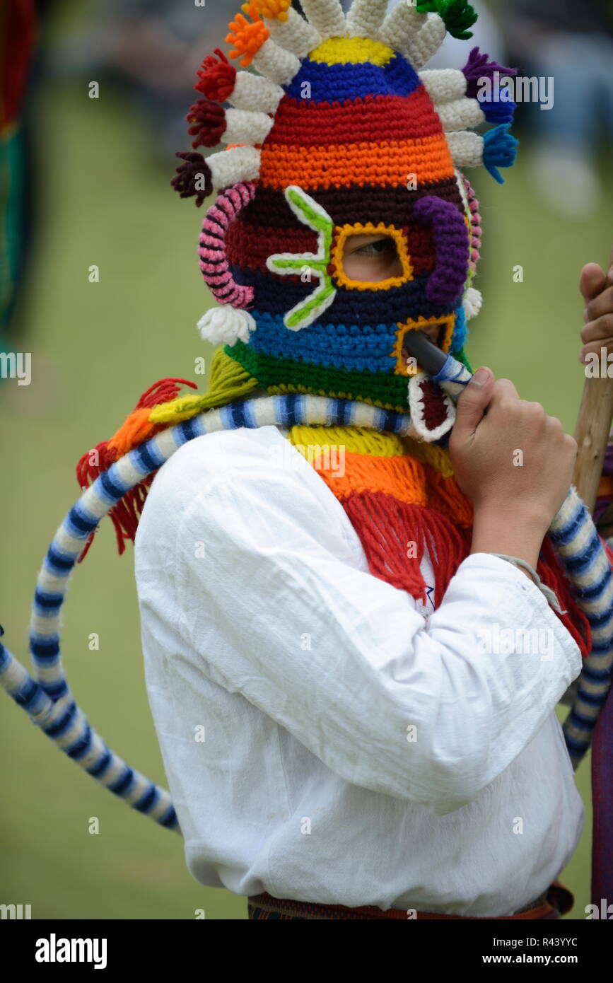 Man in mask celebrating solstice holiday Stock Photo - Alamy
