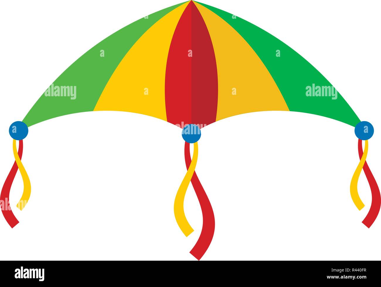 Colorful kite icon. Flat illustration of colorful kite vector icon for ...
