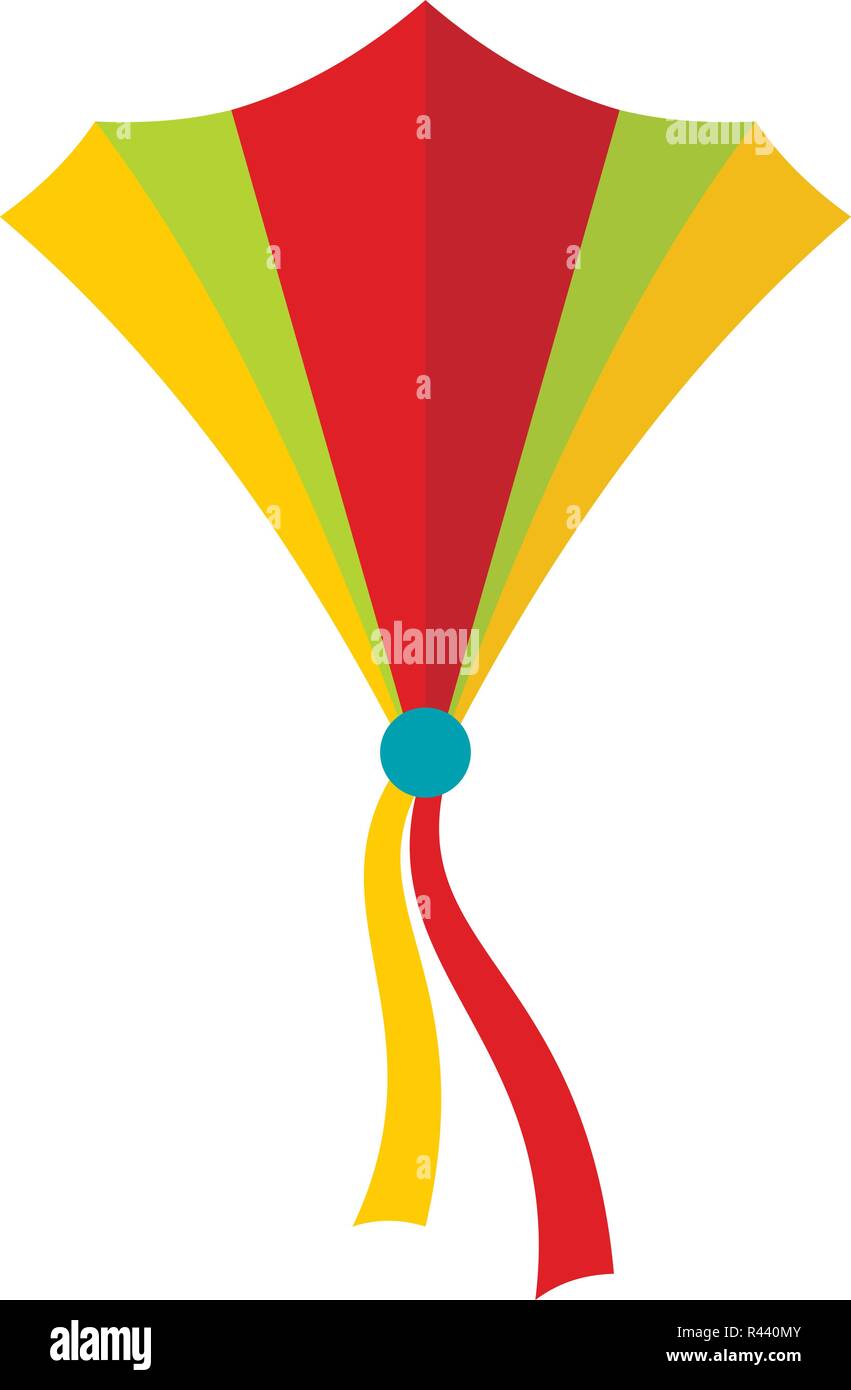 String kite icon. Flat illustration of string kite vector icon for web ...