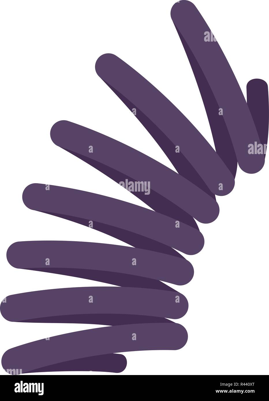Elastic spring coil icon. Flat illustration of elastic spring coil ...