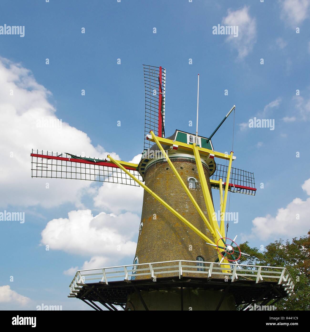 rear view of the windmill Stock Photo - Alamy