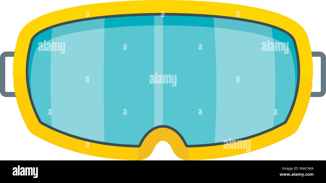 Under water glass mask icon. Flat illustration of under water glass ...