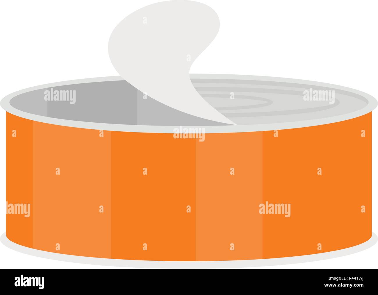 Open tin can icon. Flat illustration of open tin can vector icon for ...
