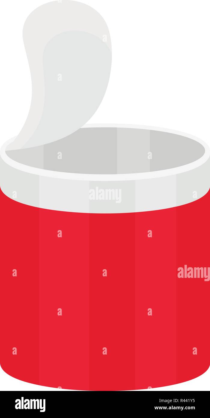 Open food can icon. Flat illustration of open food can vector icon for ...