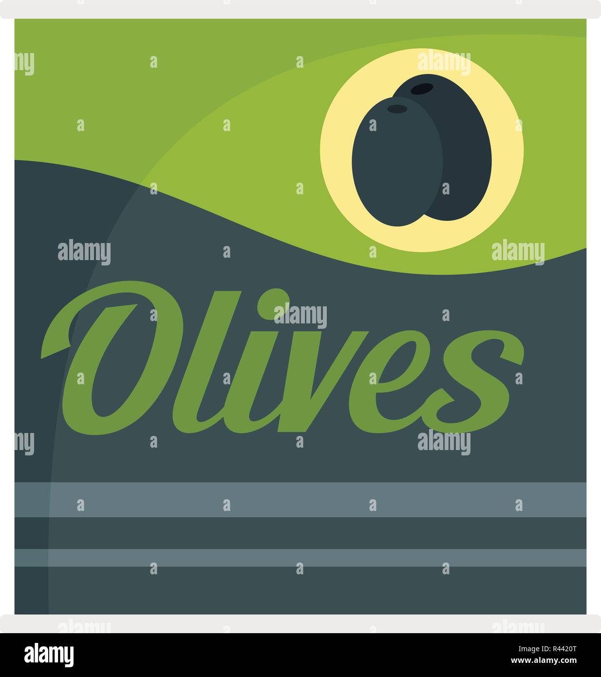 Olives can icon. Flat illustration of olives can vector icon for web ...