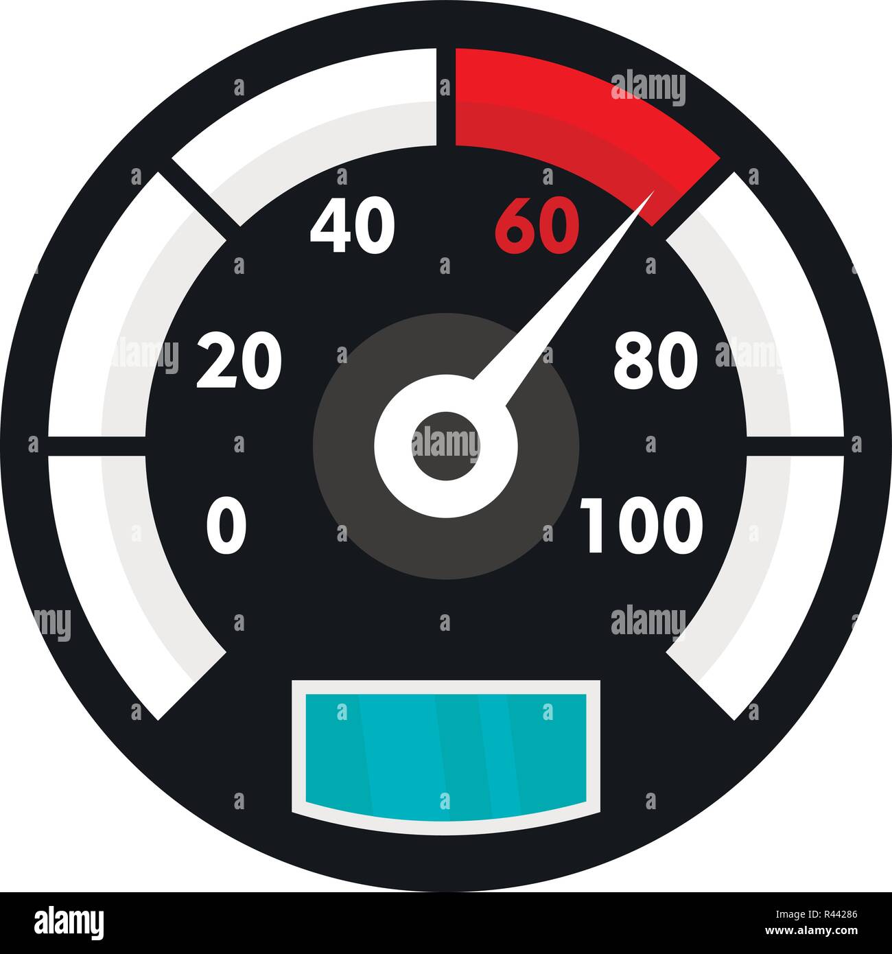 Motor bike speedometer icon. Flat illustration of motor bike ...