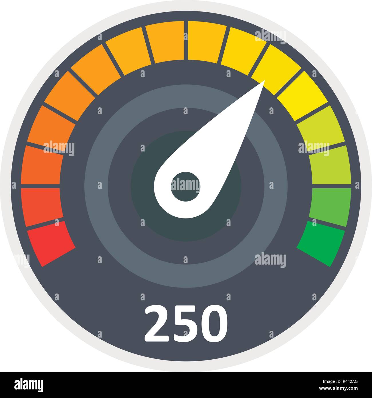 Sport car speedometer icon. Flat illustration of sport car speedometer ...