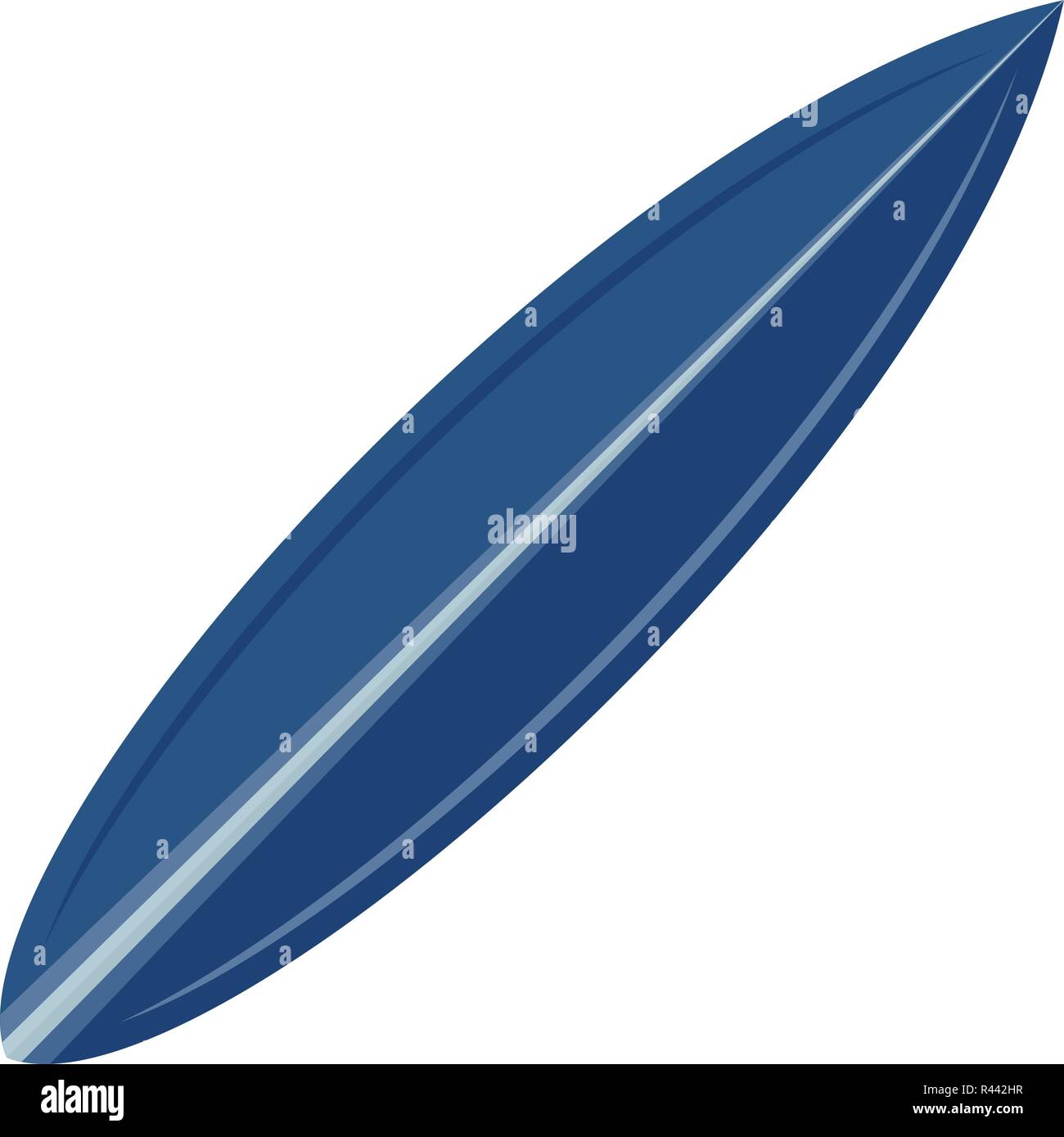 Blue surfboard icon. Flat illustration of blue surfboard vector icon ...