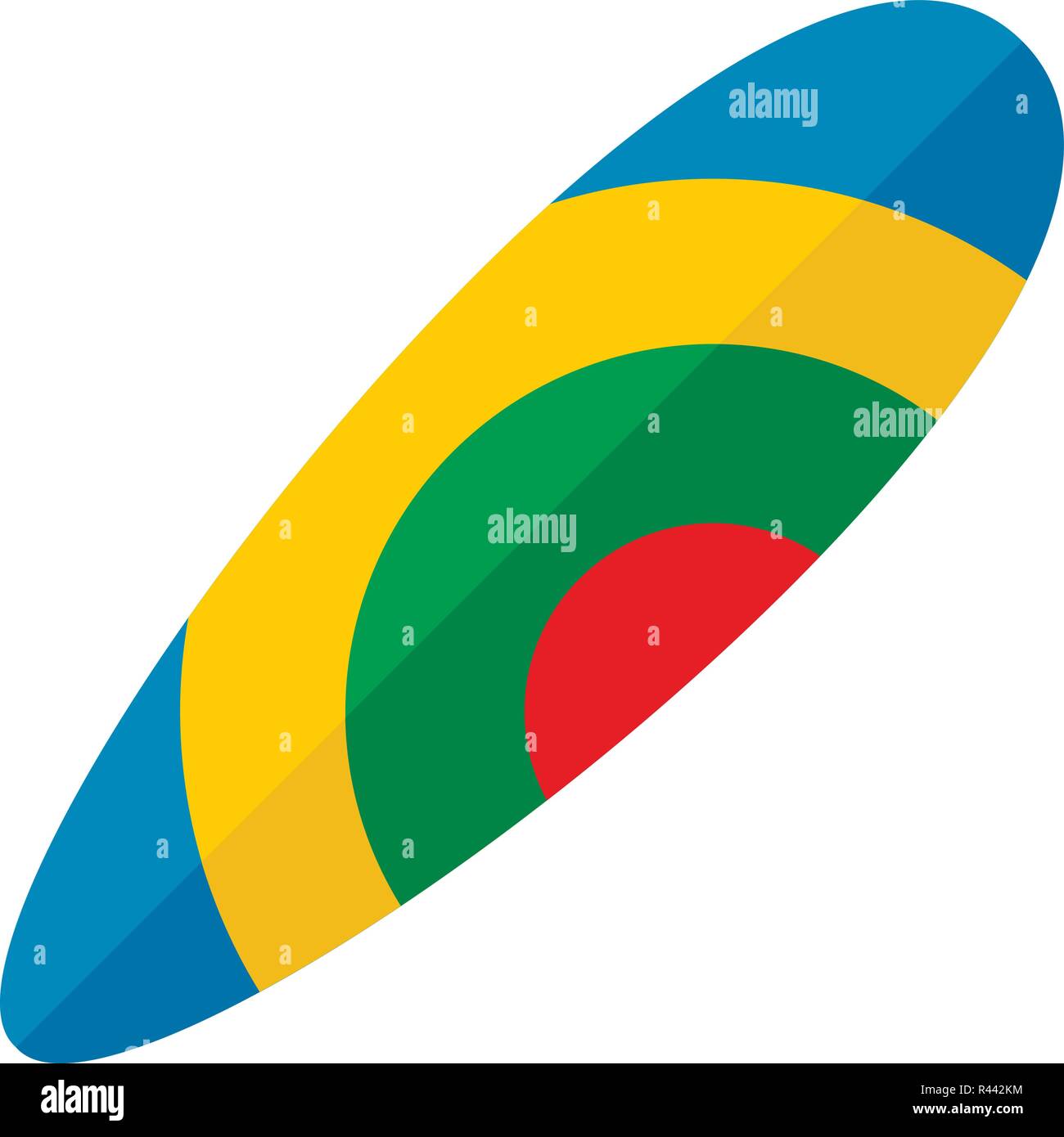 Abstract surfboard icon. Flat illustration of abstract surfboard vector ...