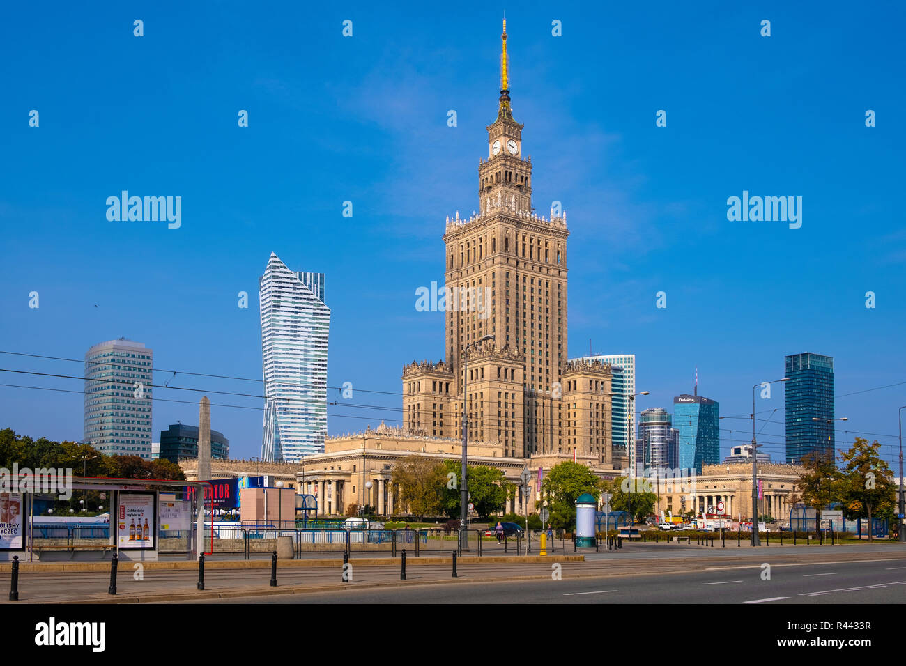 Warsaw, Mazovia / Poland - 2018/09/02: Panoramic view of the Warsaw ...