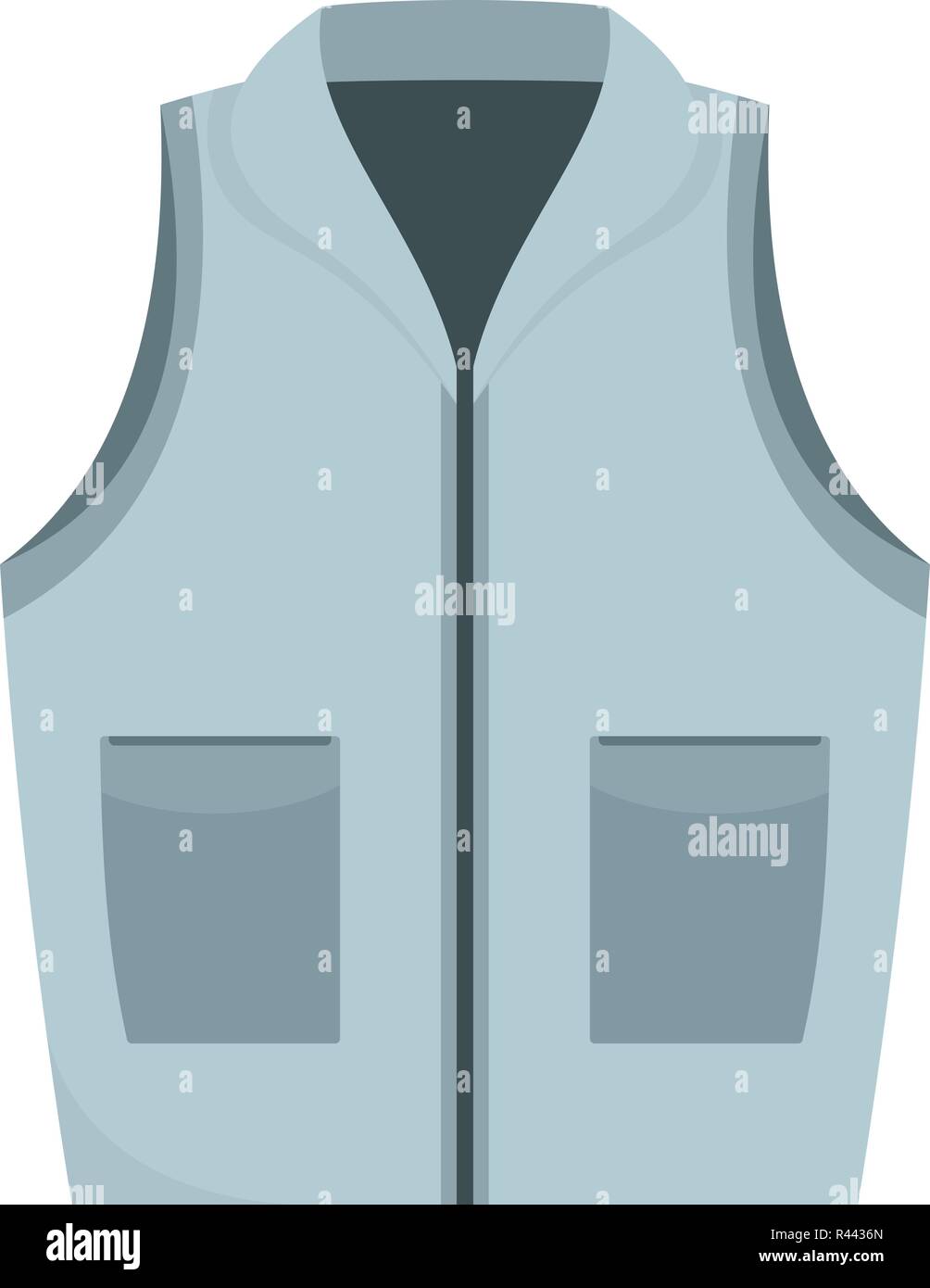 Grey vest icon. Flat illustration of grey vest vector icon for web ...