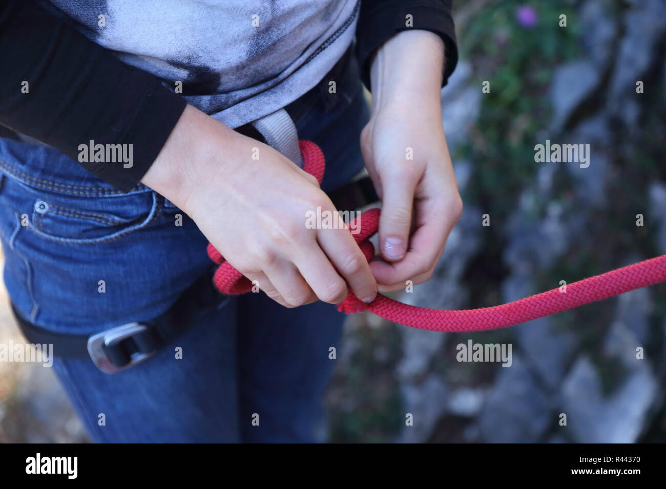 Kletterseil hi-res stock photography and images - Alamy