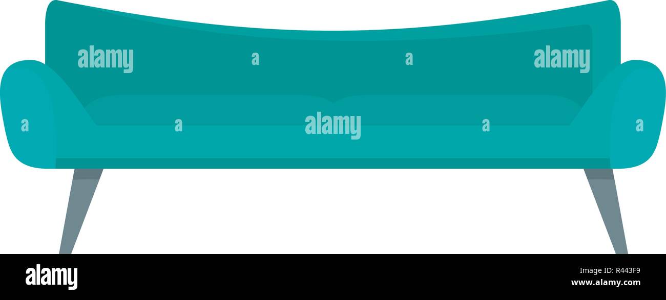 Modern sofa icon. Flat illustration of modern sofa vector icon for web ...