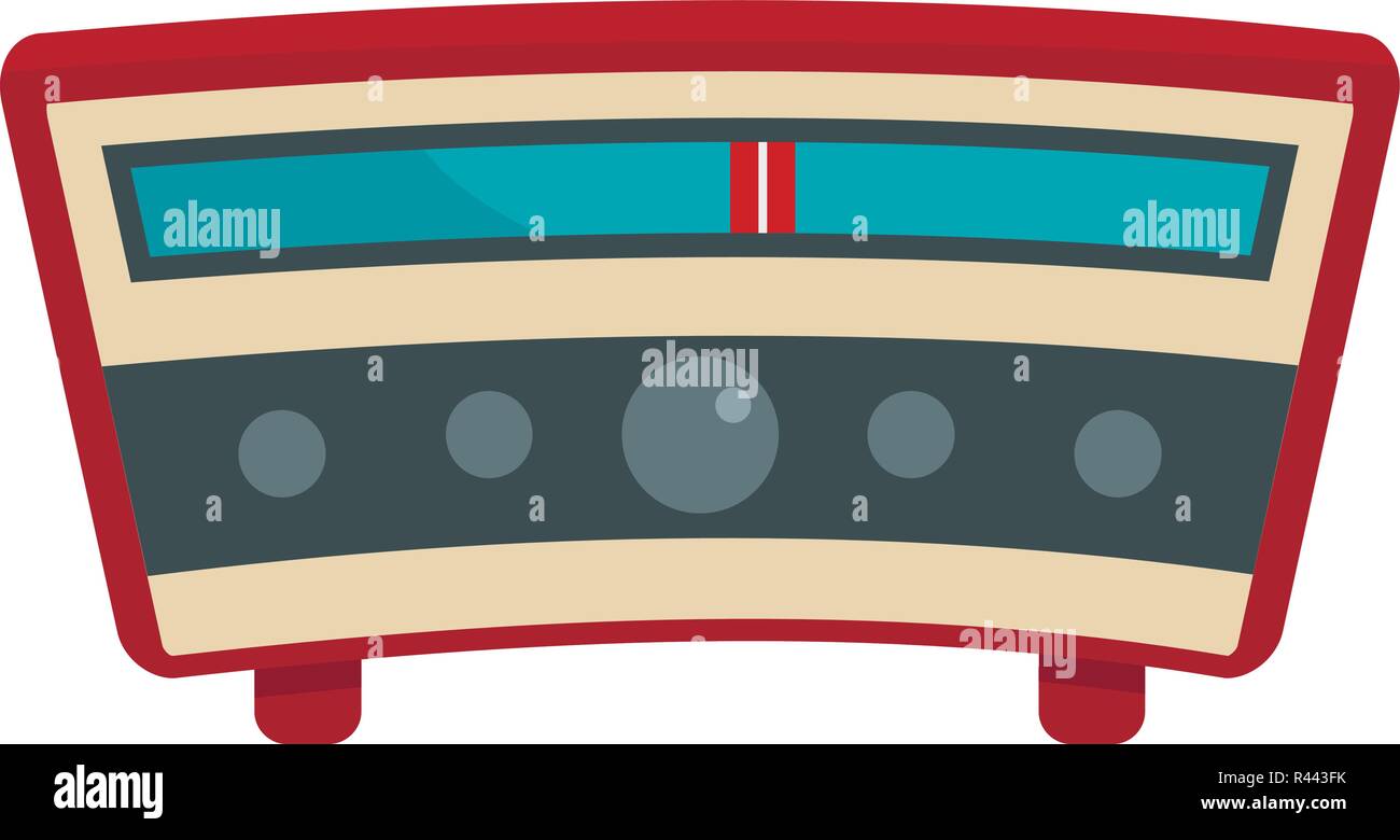 Retro radio icon. Flat illustration of retro radio vector icon for web ...