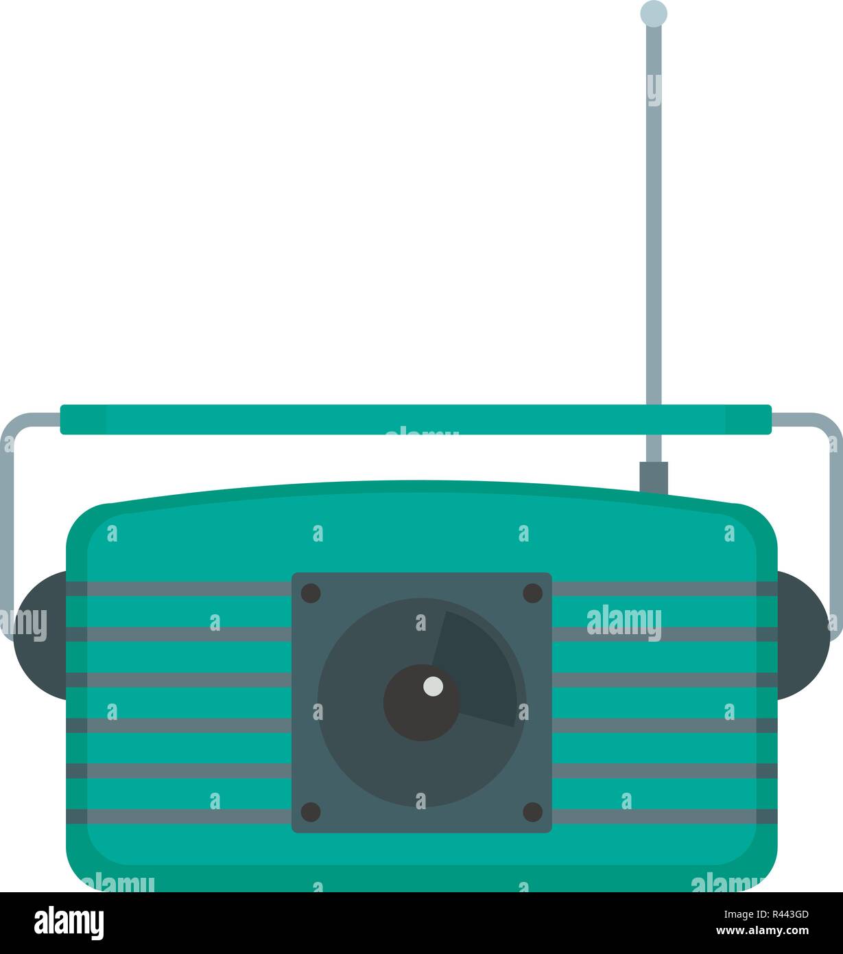Center fm radio icon. Flat illustration of center fm radio vector icon ...