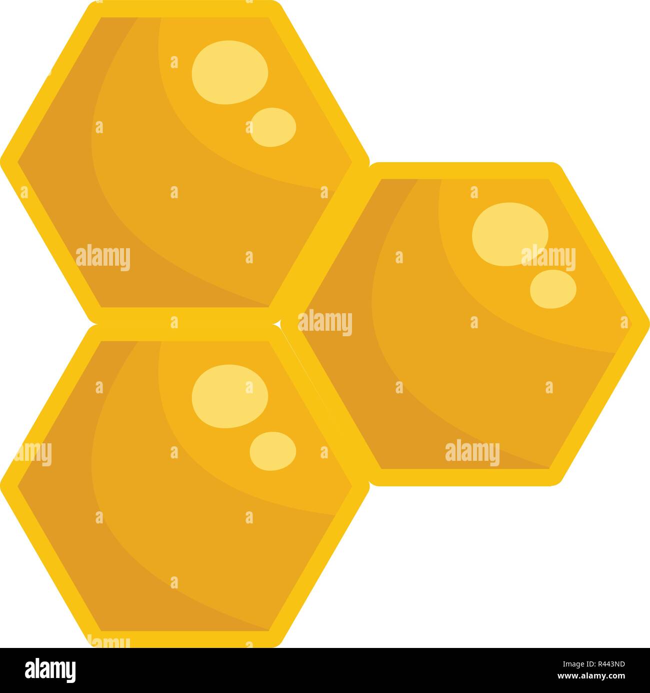 Honey cells icon. Flat illustration of honey cells vector icon for web ...