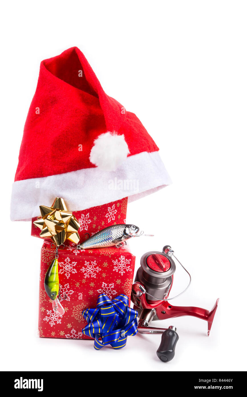 New years christmas present in Cut Out Stock Images & Pictures - Alamy