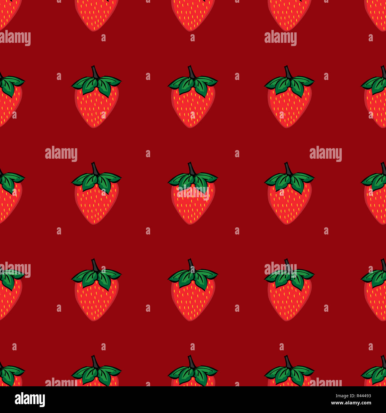 Strawberry red berry seamless pattern Stock Photo - Alamy