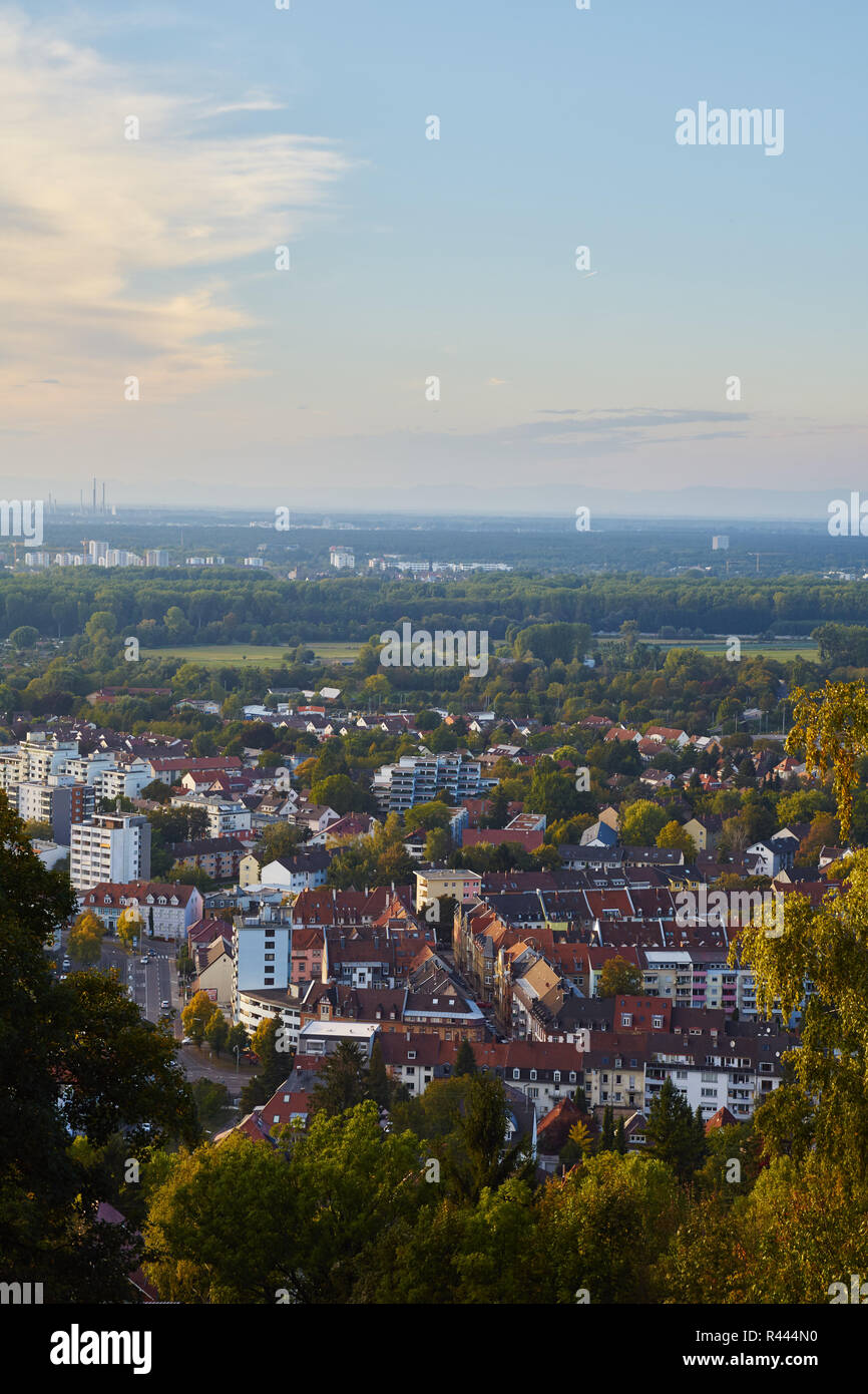 Â turmberg overlooking durlach and karlsruhe Stock Photo - Alamy