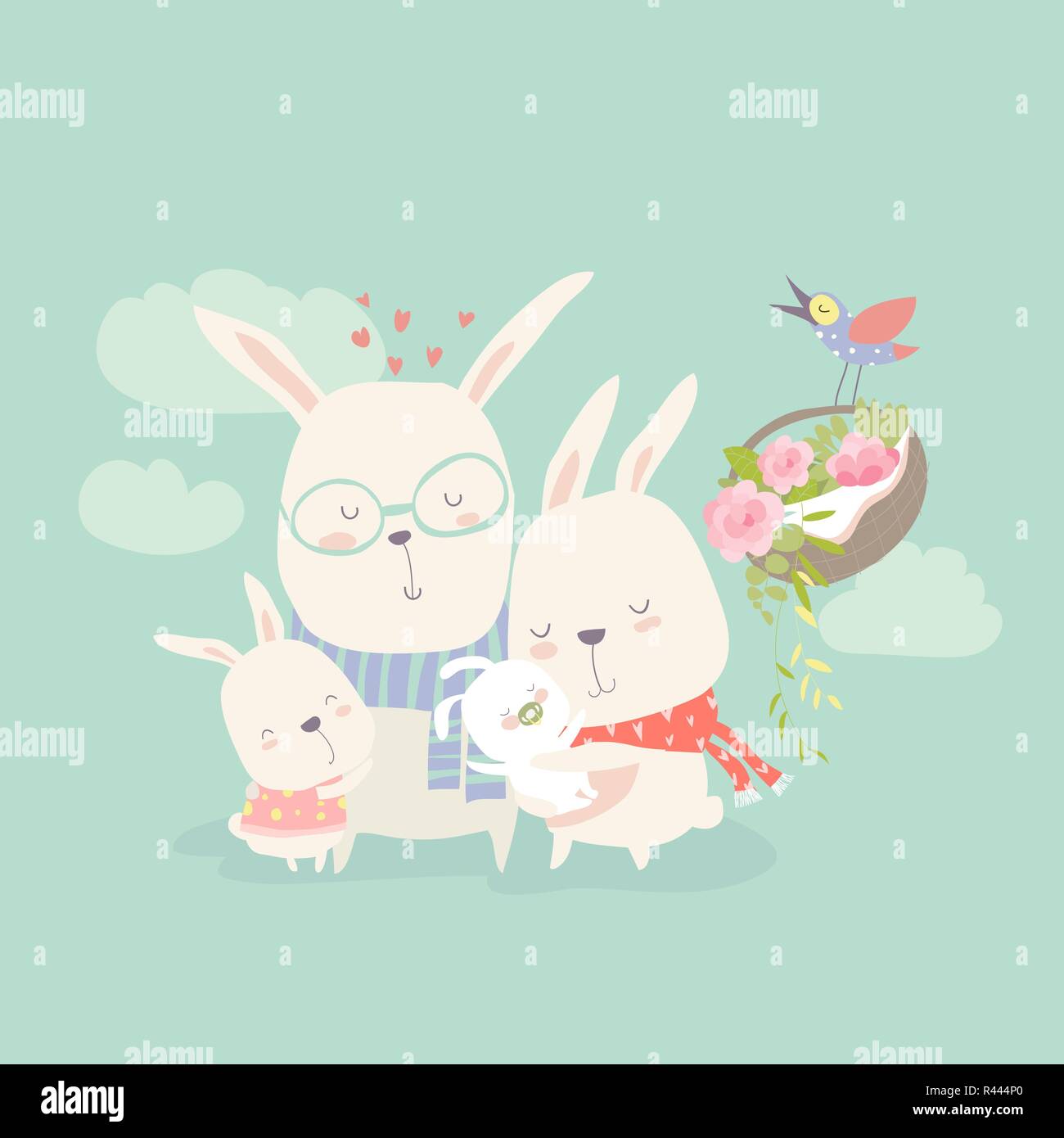 Mother Baby Cartoon Illustration Stock Photos & Mother Baby Cartoon ...