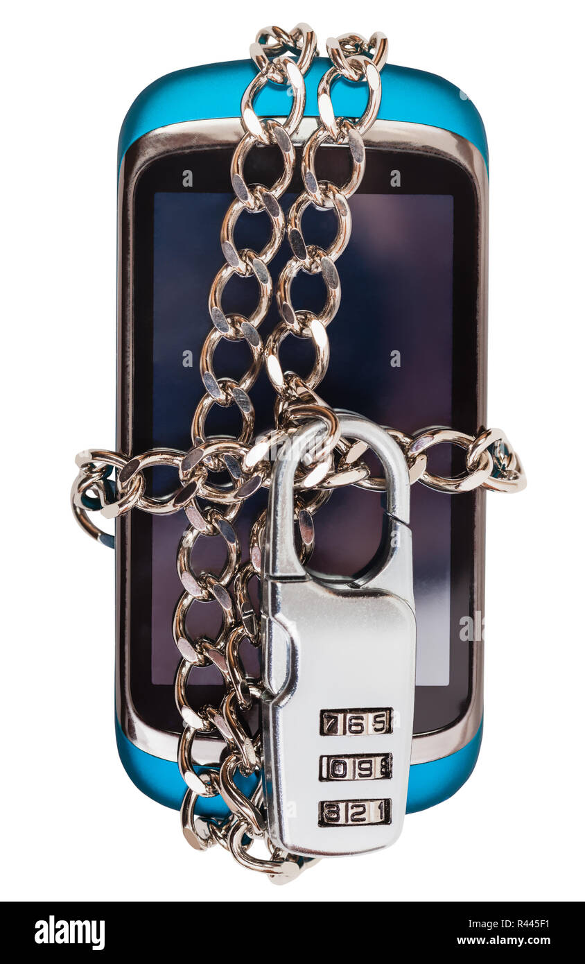 Blue lock screen Cut Out Stock Images & Pictures - Alamy