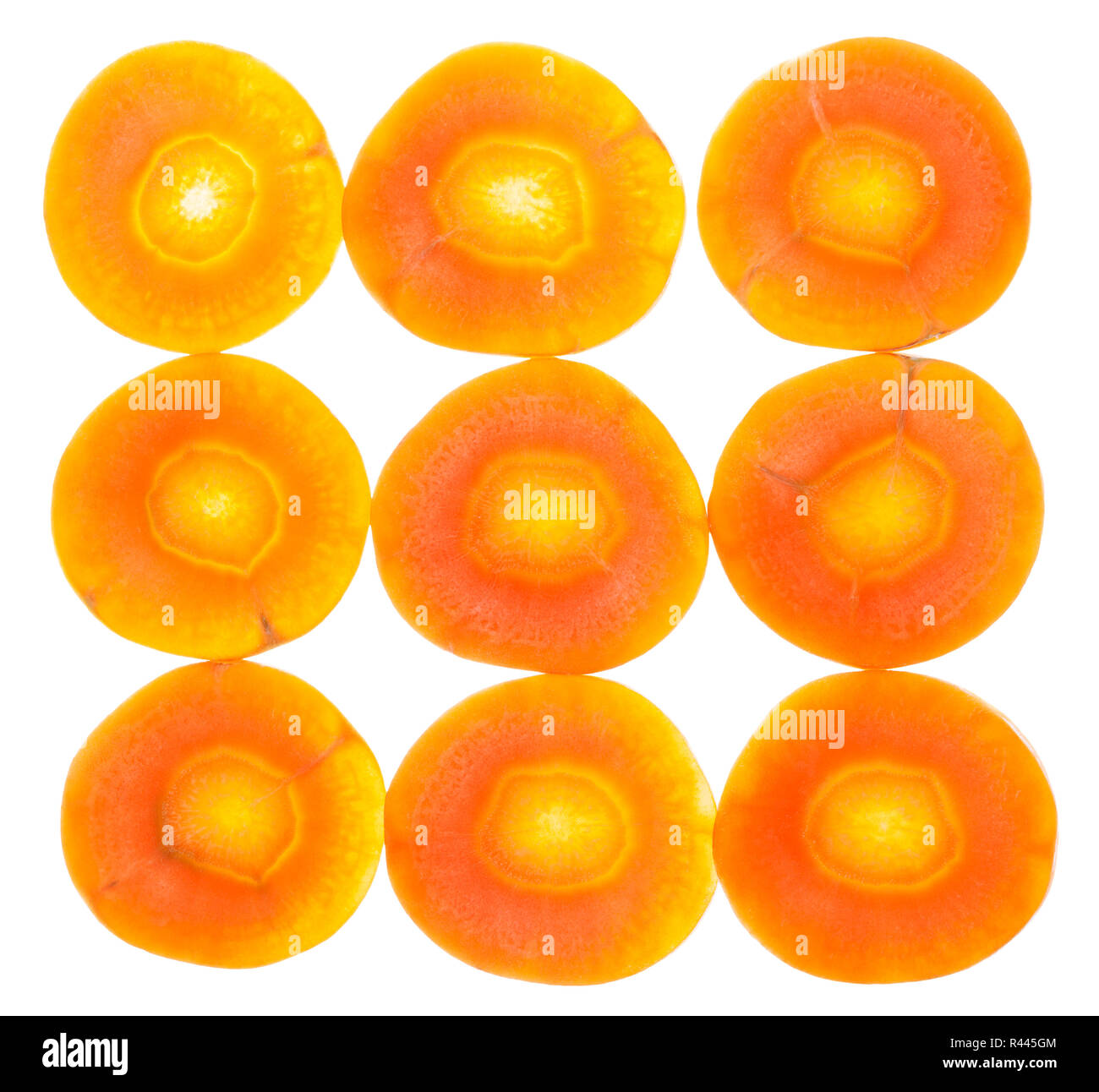 square from fresh sliced carrots isolated Stock Photo - Alamy