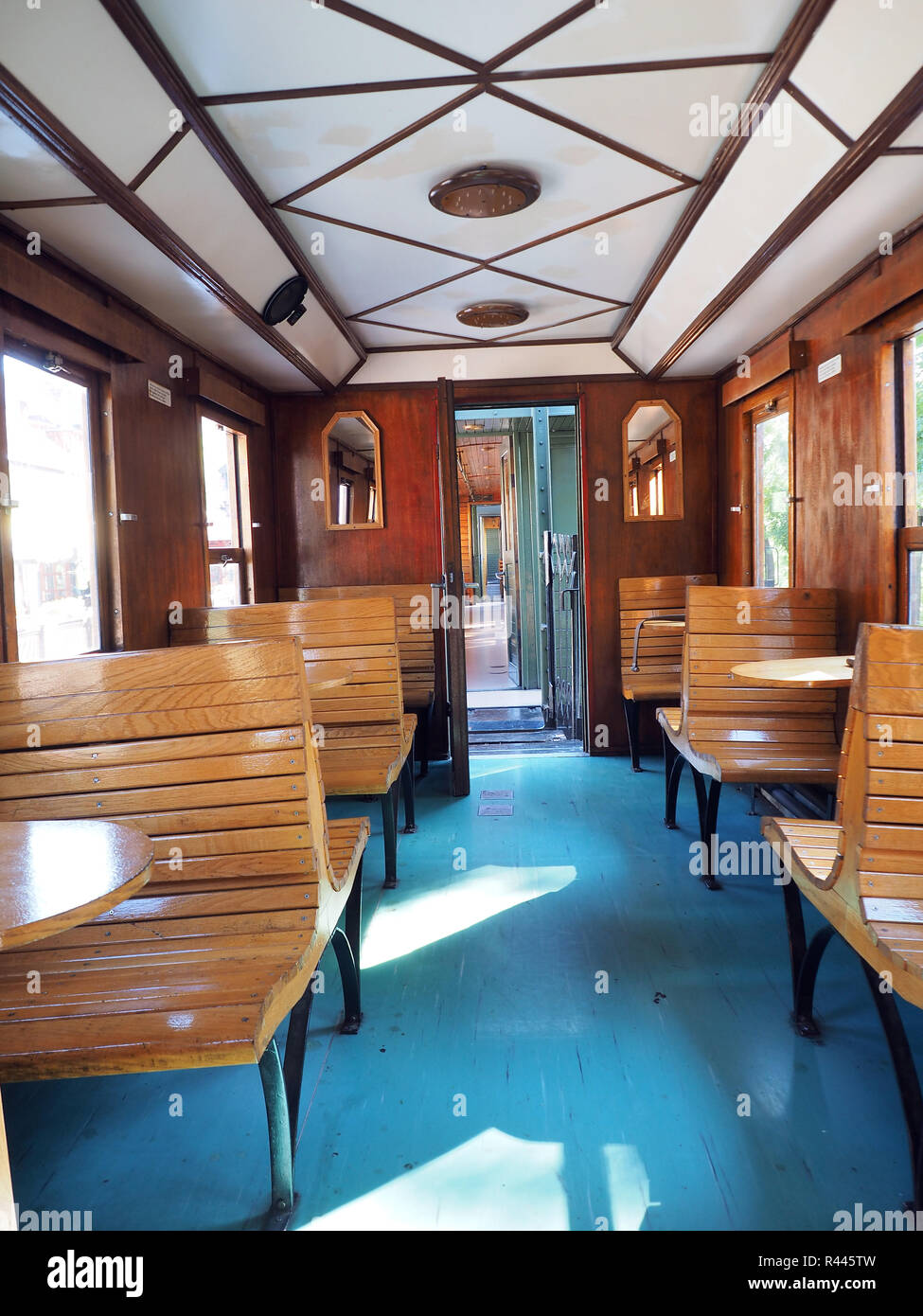interior of luxury old train carriage Stock Photo - Alamy