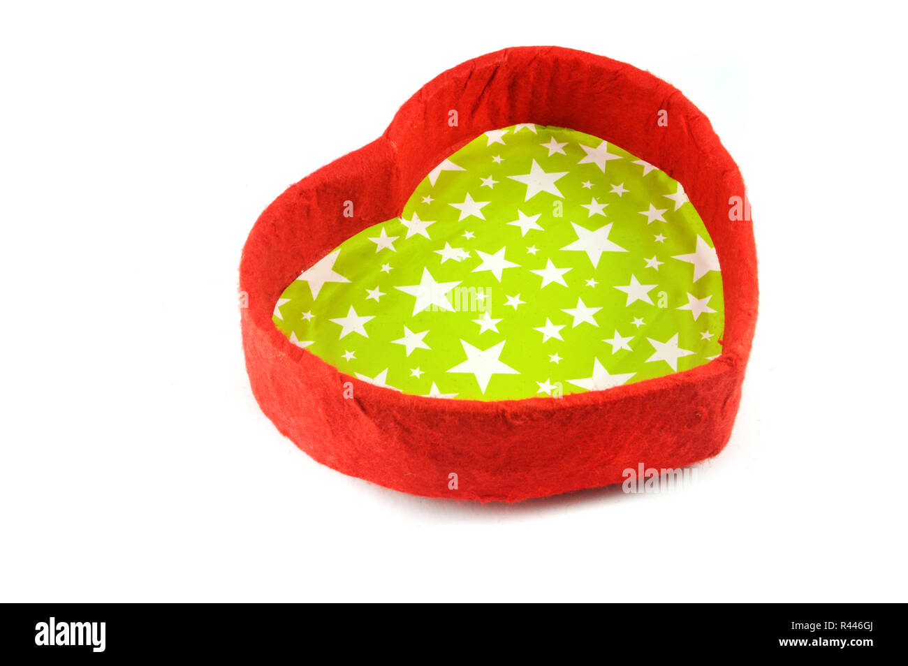 Red box heart shaped gift box isolated on white background Stock Photo ...