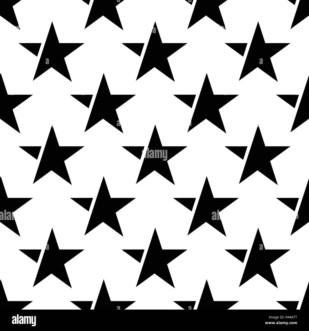 white seamless pattern with black star. vector Stock Vector Image & Art ...