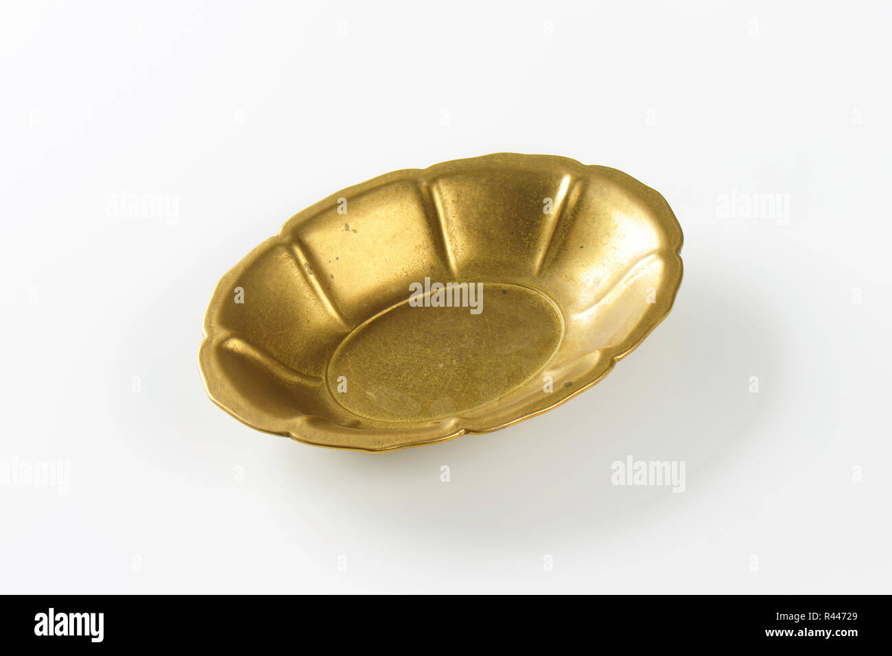 Vintage golden metal bowl Stock Photo - Alamy