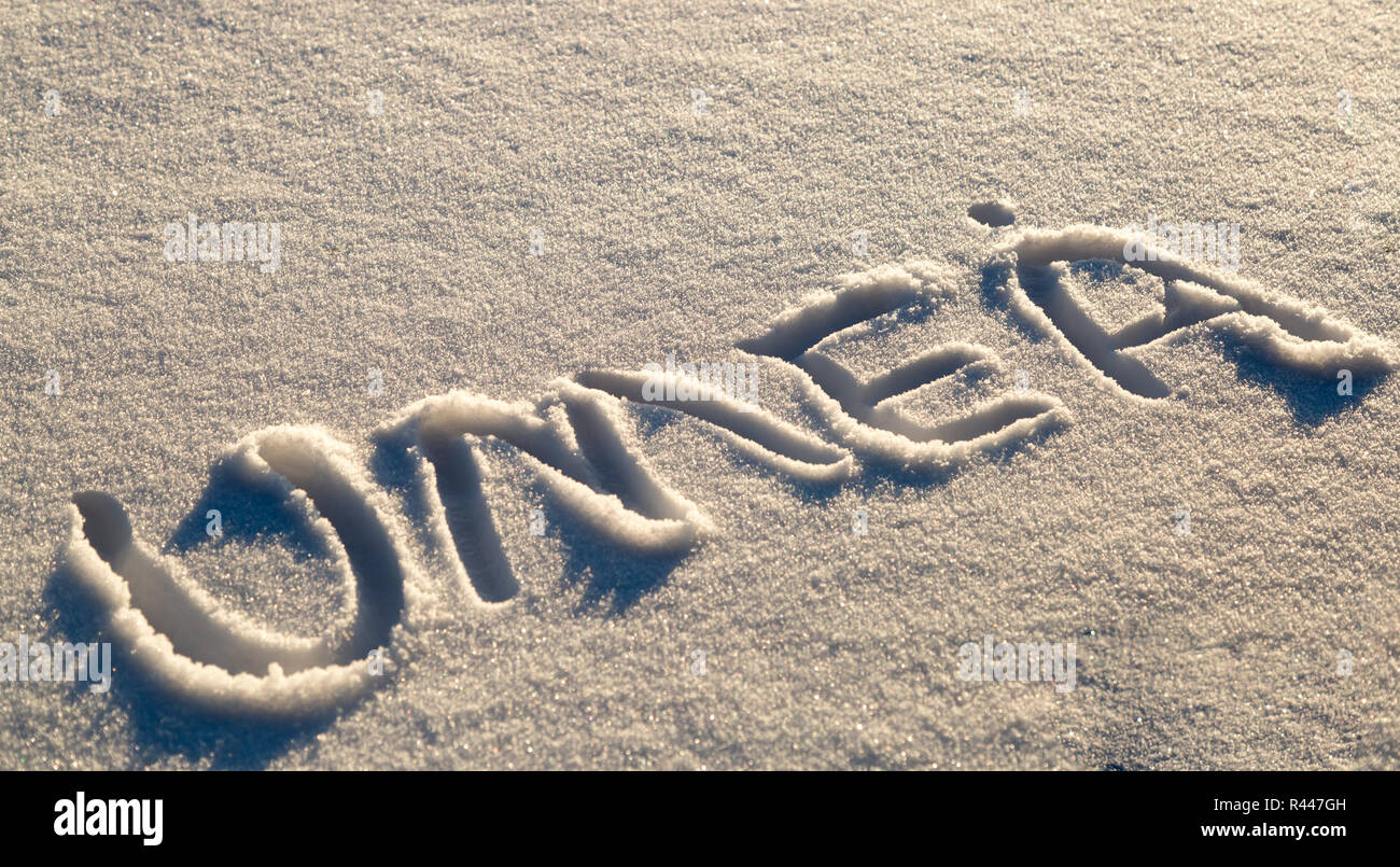 UmeÃ¥ Written in Snow Stock Photo - Alamy