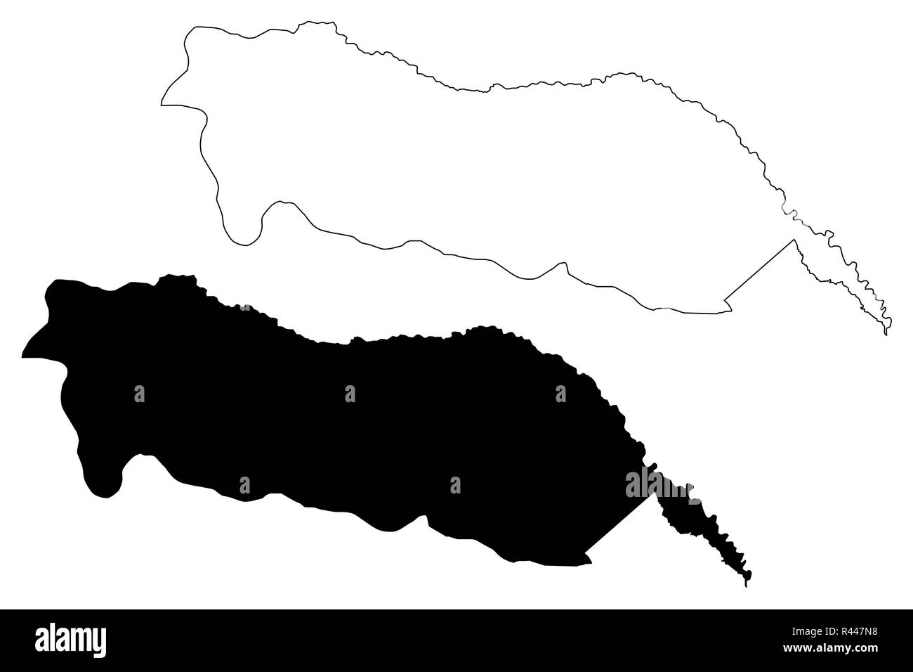 Igdir (Provinces of the Republic of Turkey) map vector illustration ...