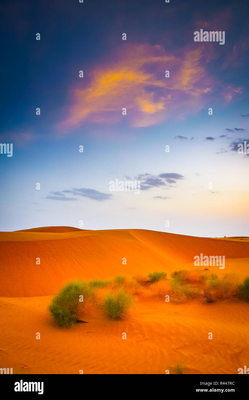 Colorful clouds at sunset over Thar desert, Jaisalmer, Rajasthan, India ...