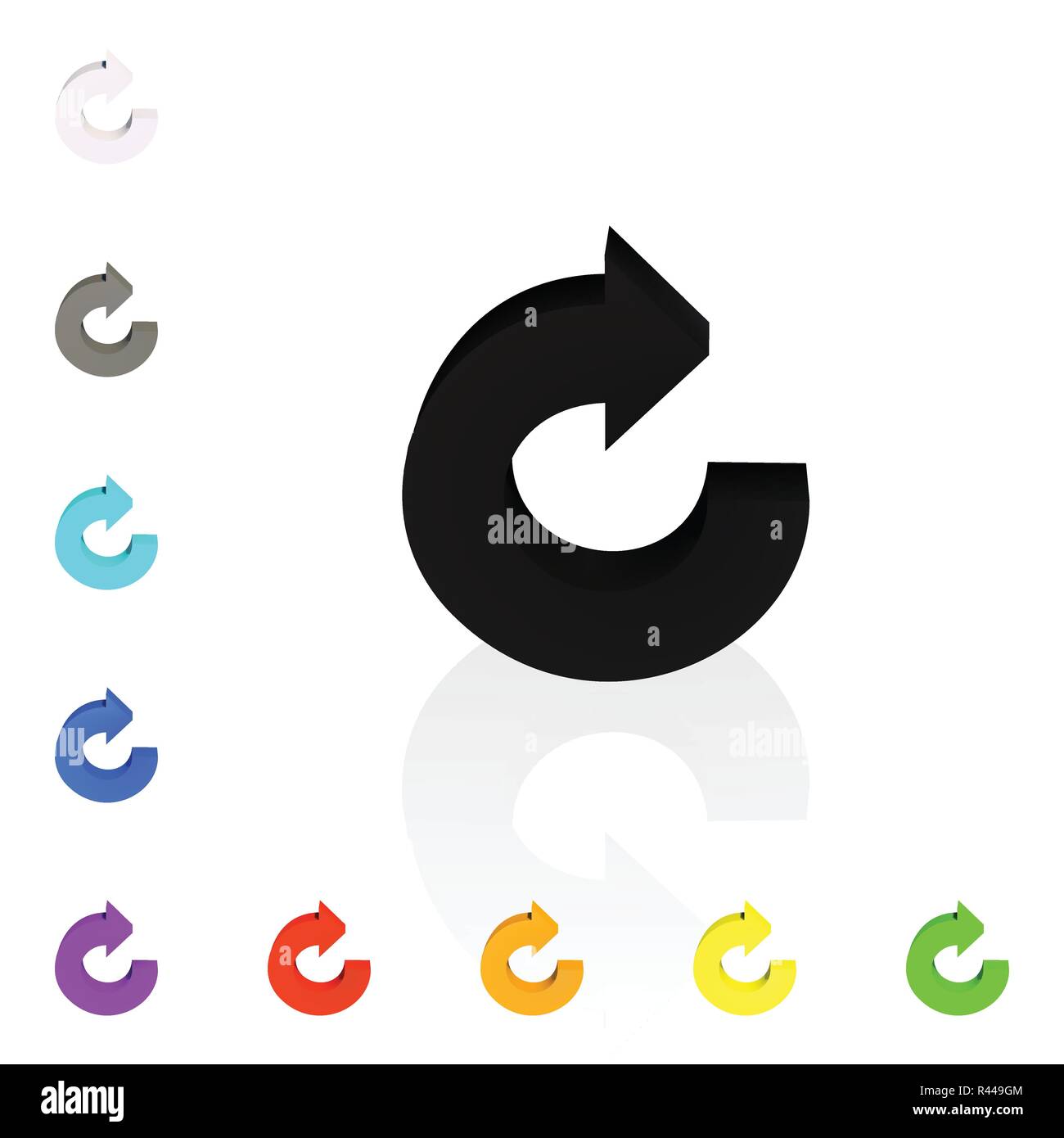 Downward rotation Cut Out Stock Images & Pictures - Alamy