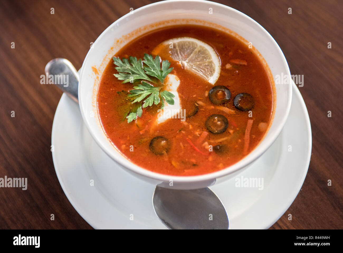 Traditional russian soljanka Stock Photo - Alamy