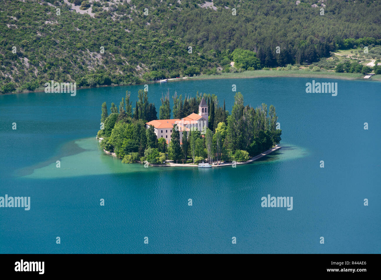 The Visovac Monastery is a Catholic monastery on the island of Visovac ...