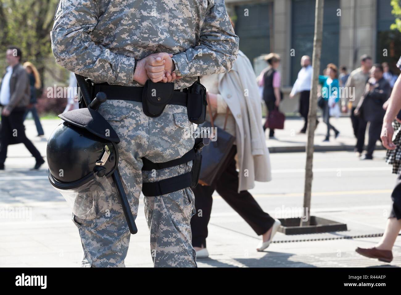 Policeman on duty Stock Photo - Alamy