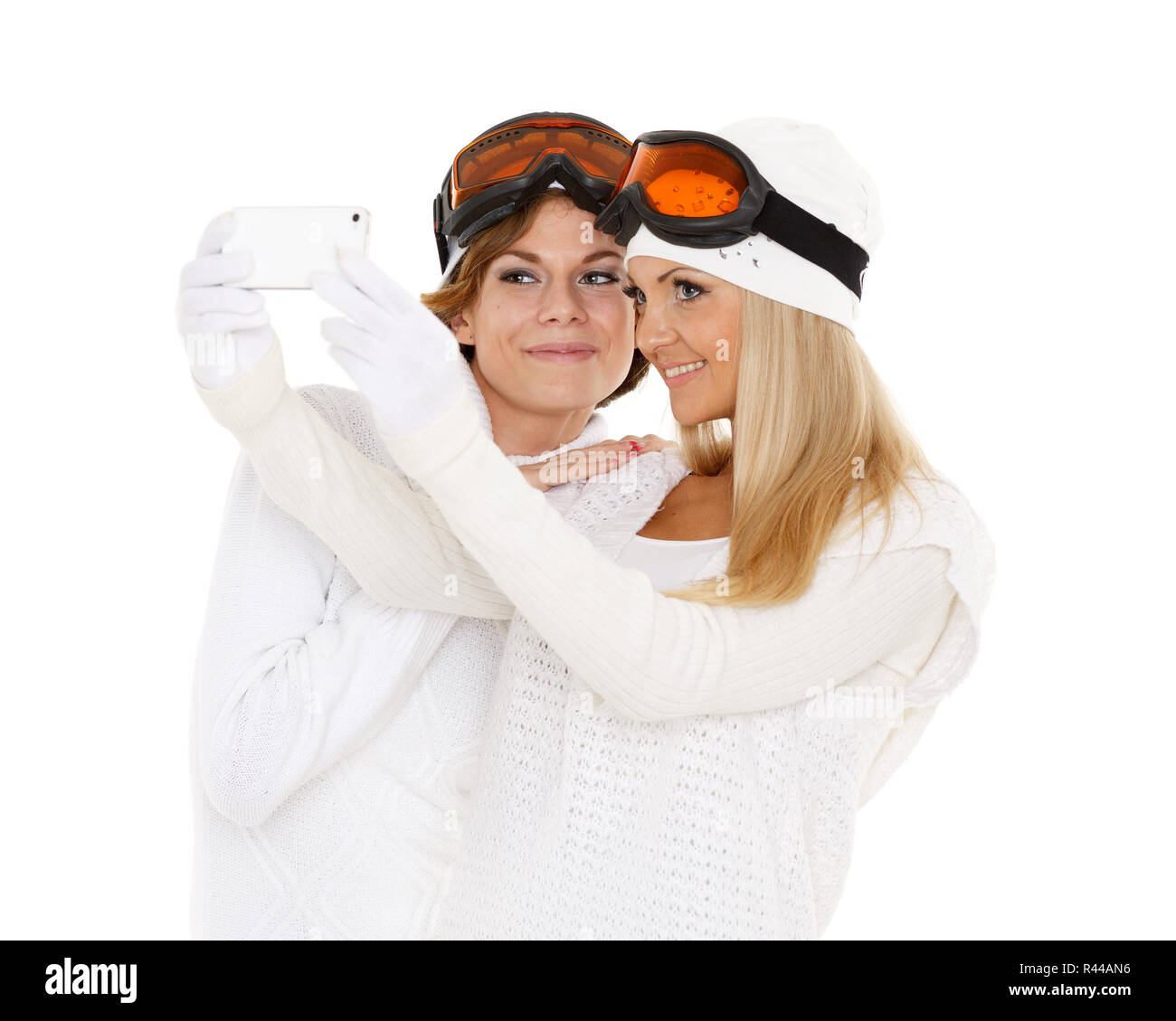 Young women with a mobile phone Stock Photo - Alamy