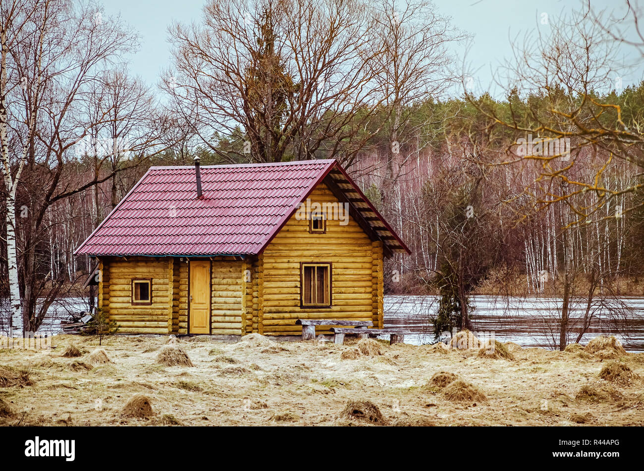 The Log House Stock Photo - Alamy