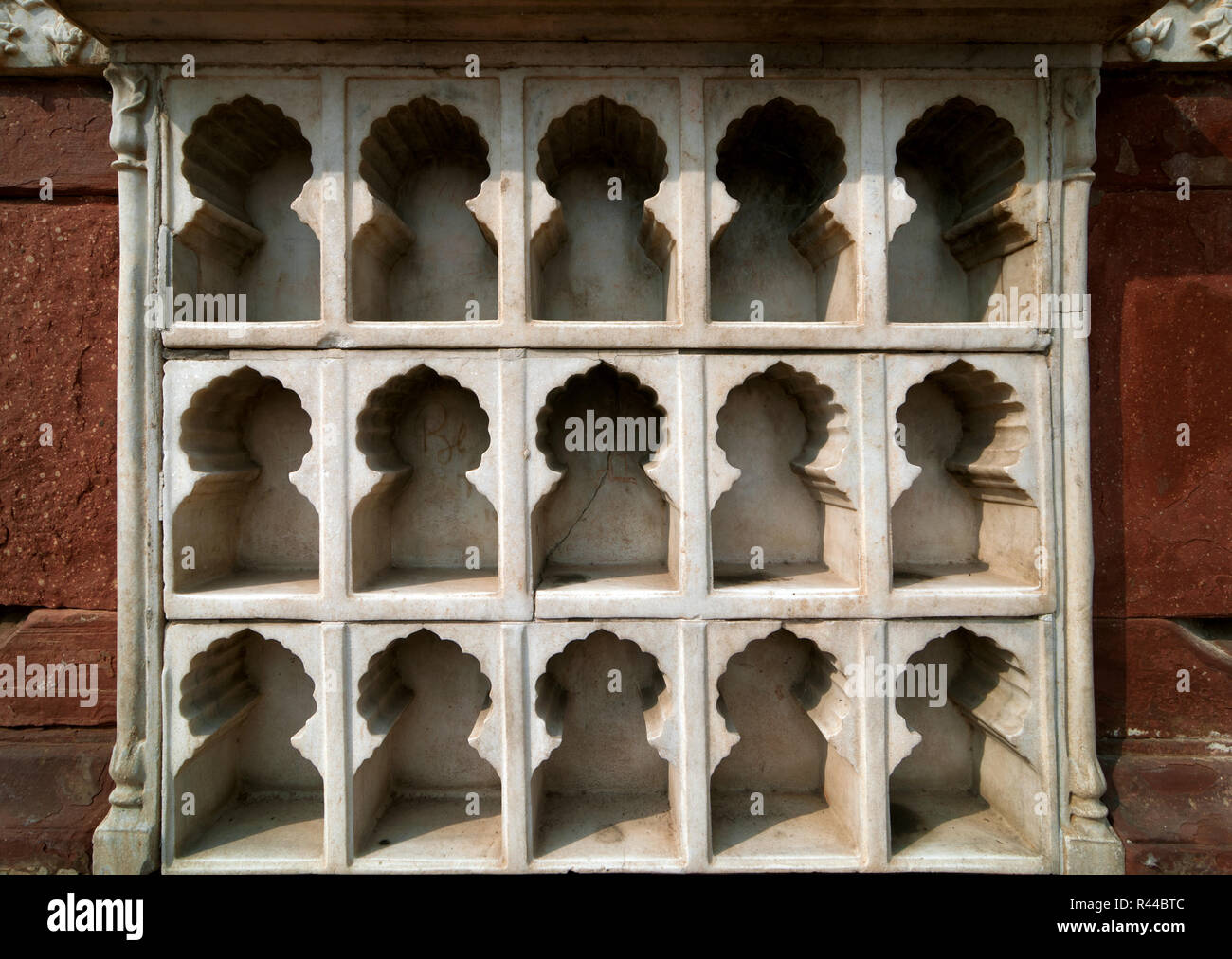 Architecture details inside The Red Fort Stock Photo - Alamy