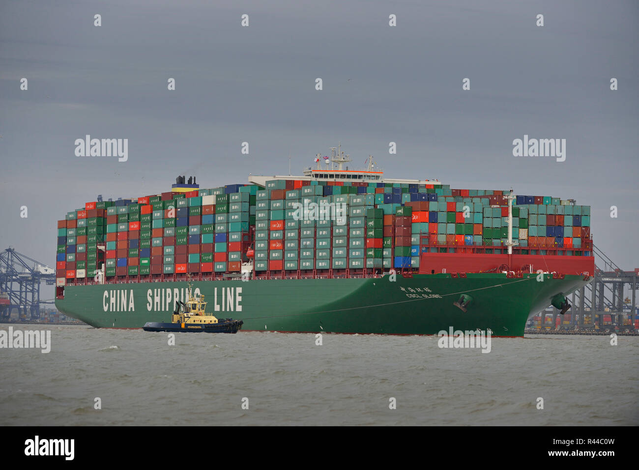 The worlds largest container ship hi-res stock photography and images ...