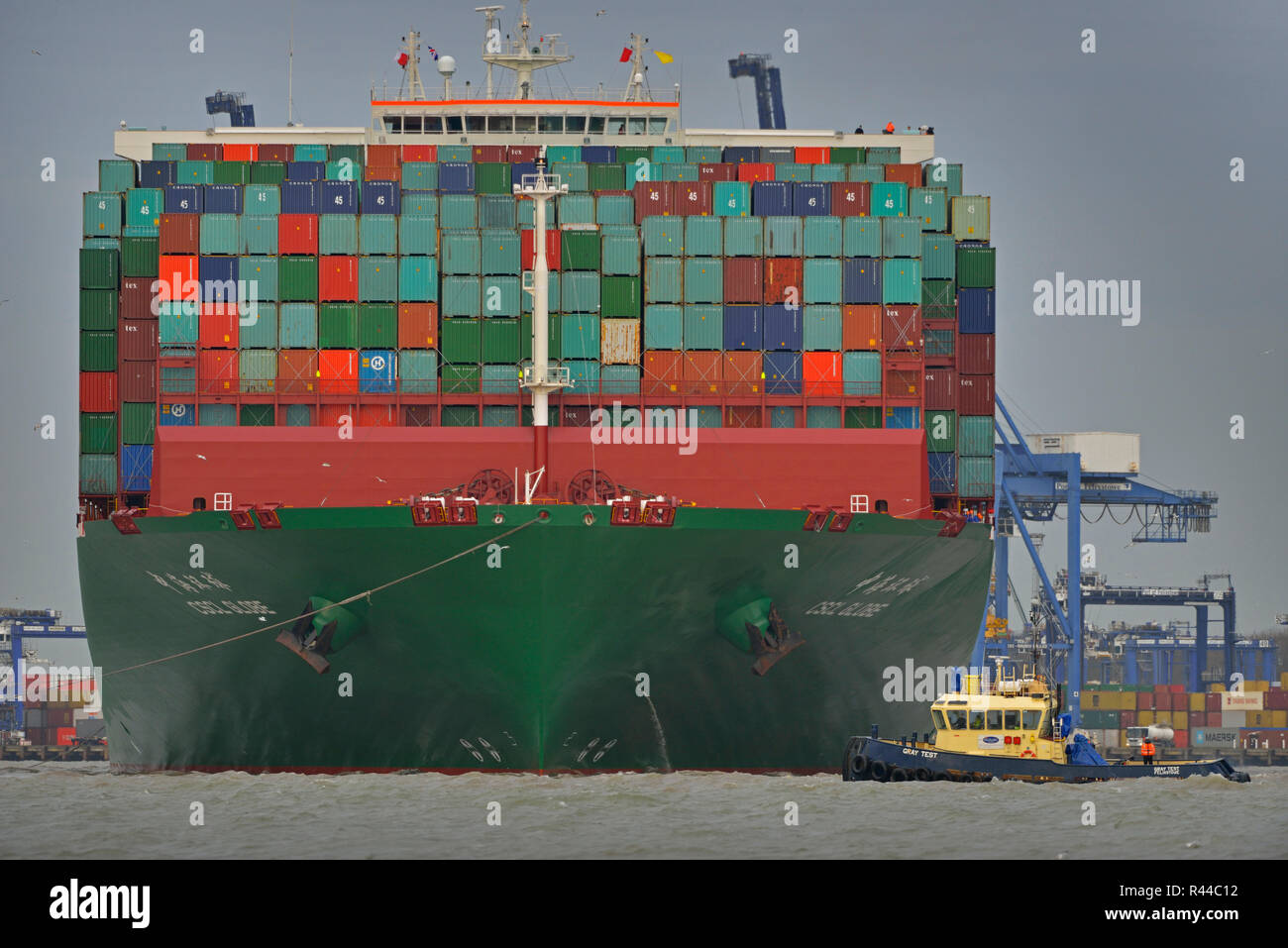 The worlds largest container ship hi-res stock photography and images ...