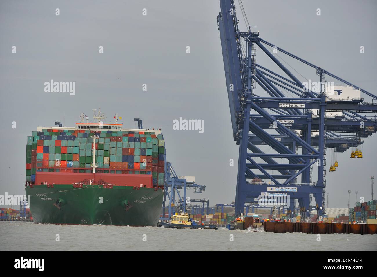World's largest container ship Stock Photo - Alamy
