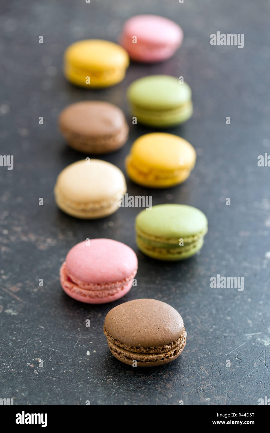 colorful french macarons Stock Photo - Alamy