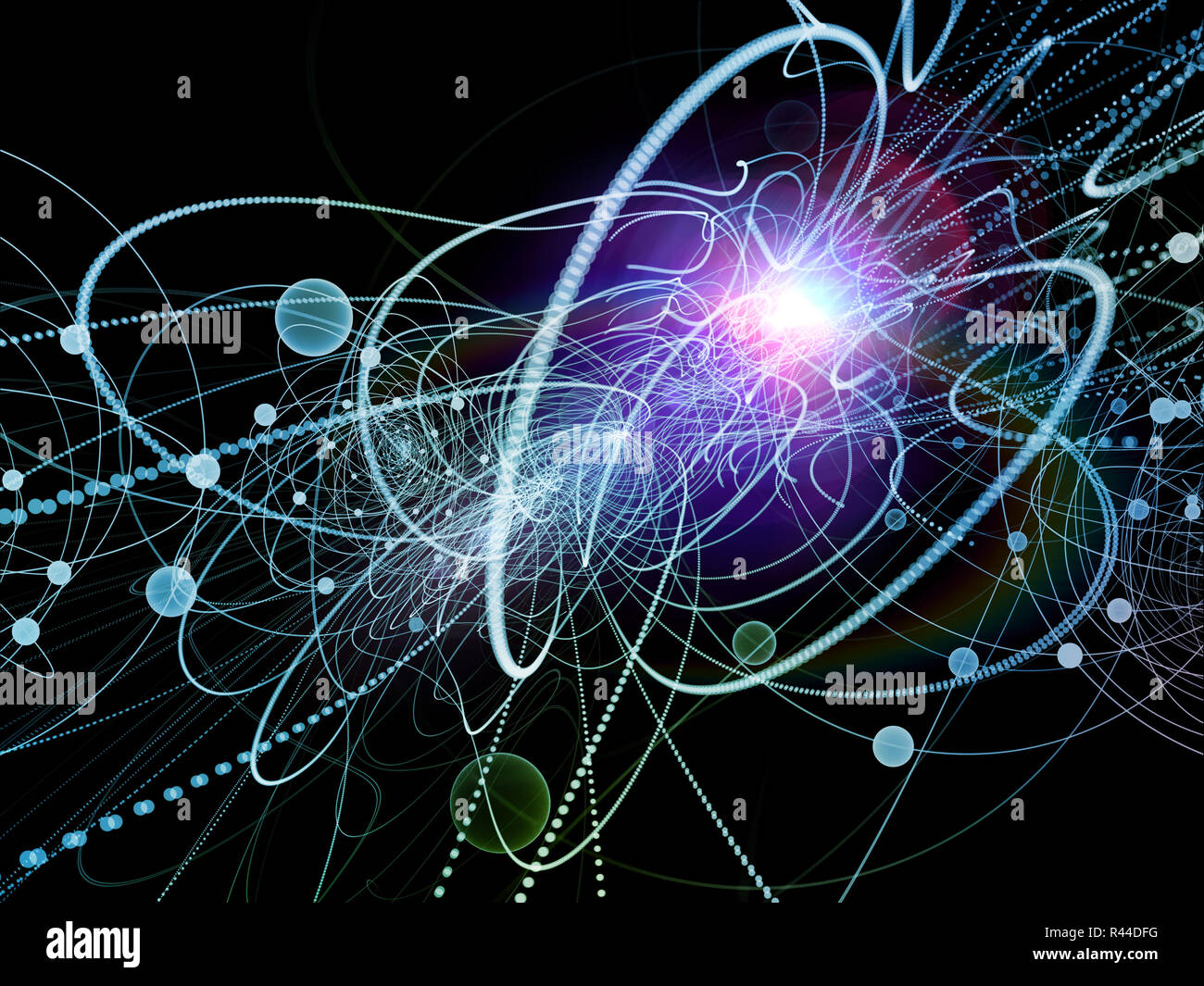 Virtual Wave Particle Stock Photo - Alamy
