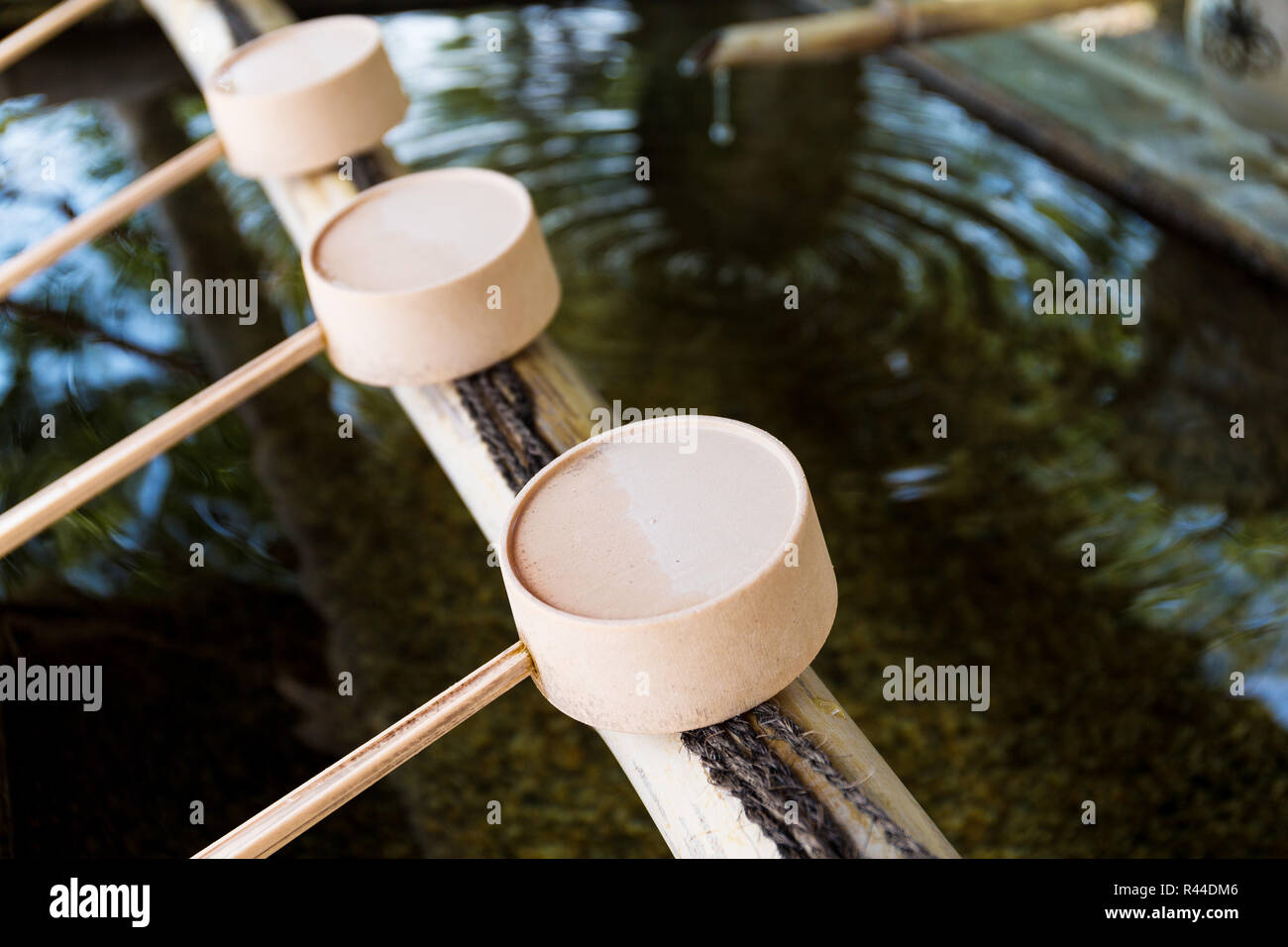 Japanese Purification Fountain in Shinto Temple Stock Photo - Alamy