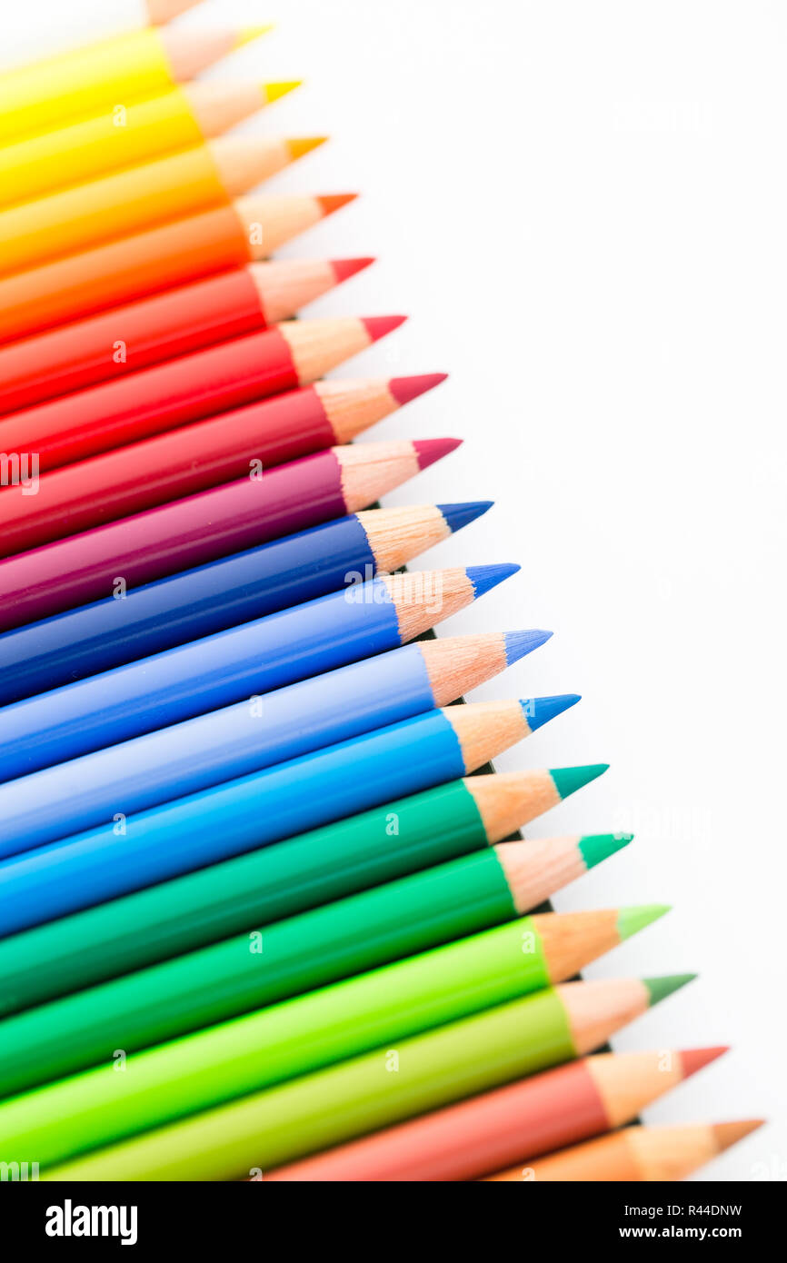 Difference of colour pencil Stock Photo - Alamy